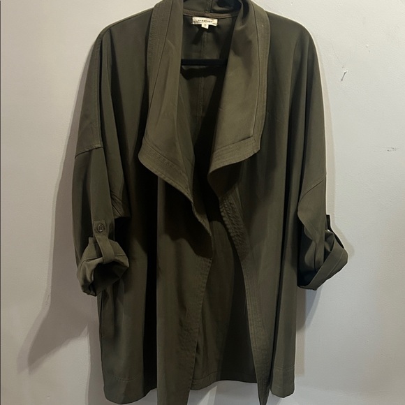 Max Studio | Jackets & Coats | Max Studio Deep Olive Trench Coat | Poshmark